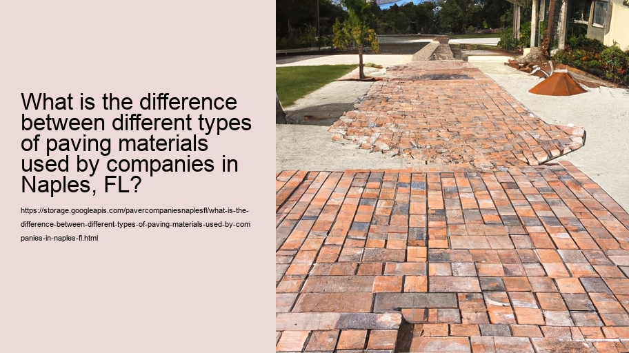 What is the difference between different types of paving materials used ...